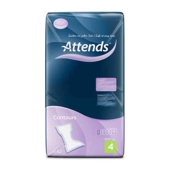 Inkontinensskydd Attends Contours 4 regular 42st/fp