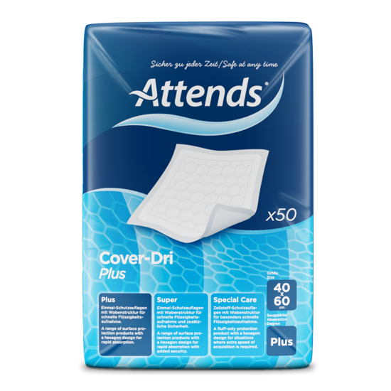 Inkontinensskydd Attends Cover-Dri Plus 40x60 cm 50 st/fp