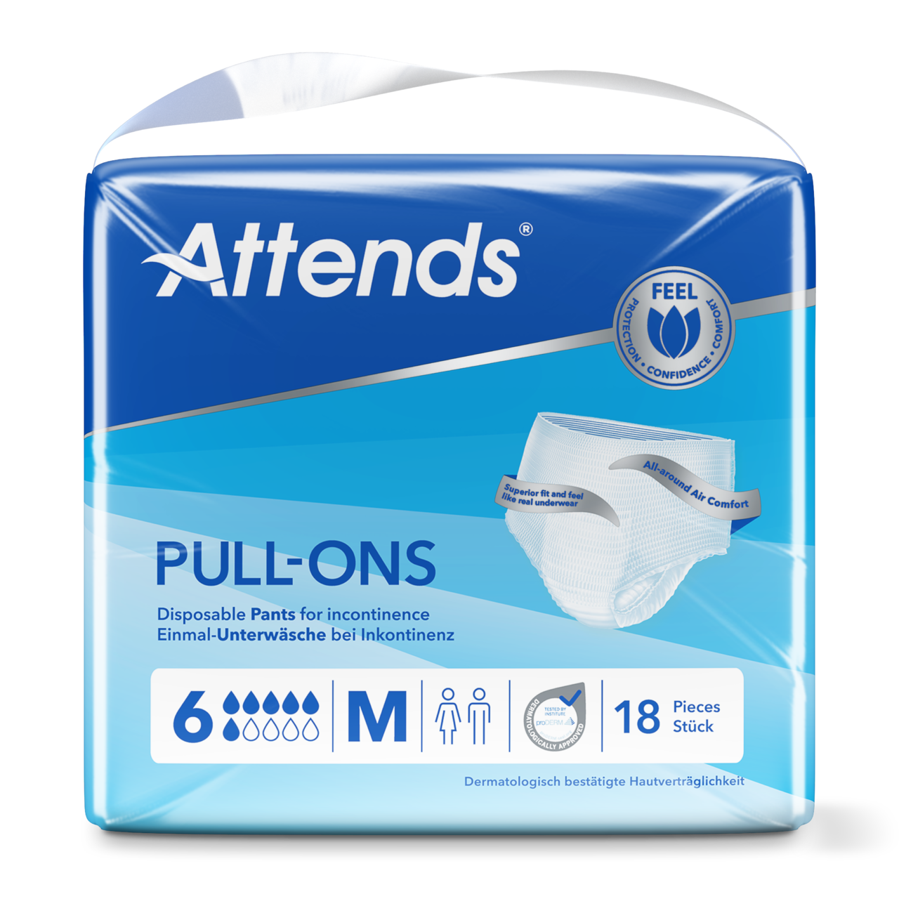 Inkontinensskydd Attends Pull-Ons 6 M 18st/fp